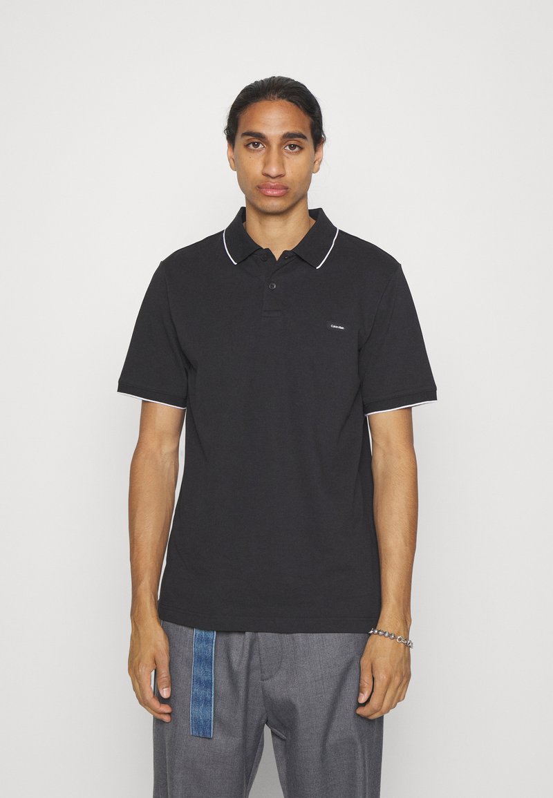 Calvin Klein TIPPING POLO - Polo - black/noir - ZALANDO.FR