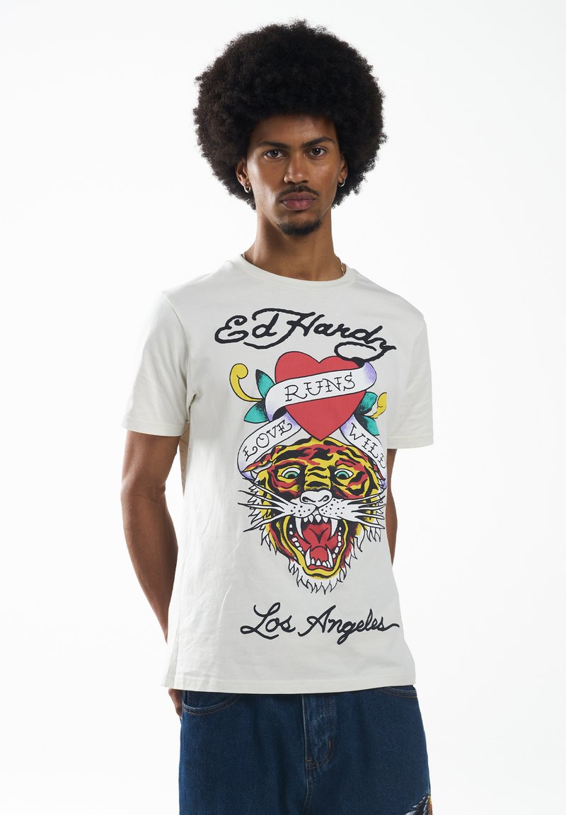 Ed Hardy WILD-TIGER - T-Shirt print - grey/grau - Zalando.at