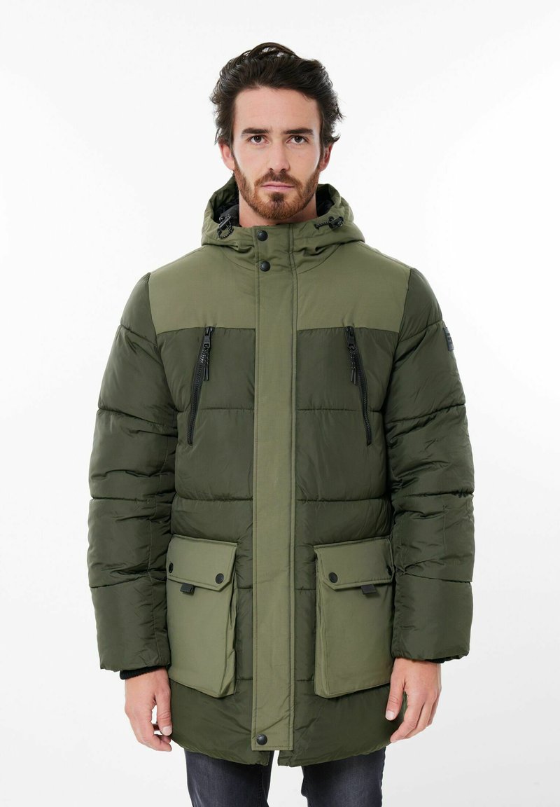 Street One MEN MIT WEGE ZIPPER - Wintermantel - grün/tanne - Zalando.de
