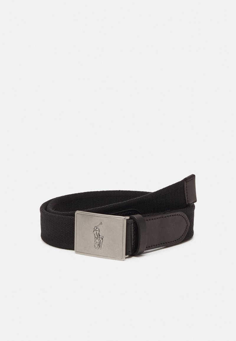 Polo Ralph Lauren PLAQUE BELT MEDIUM - Belt - black - Zalando.ie