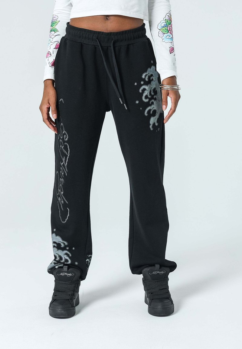 Ed Hardy KOI-FISHING - Tracksuit bottoms - black - Zalando.ie