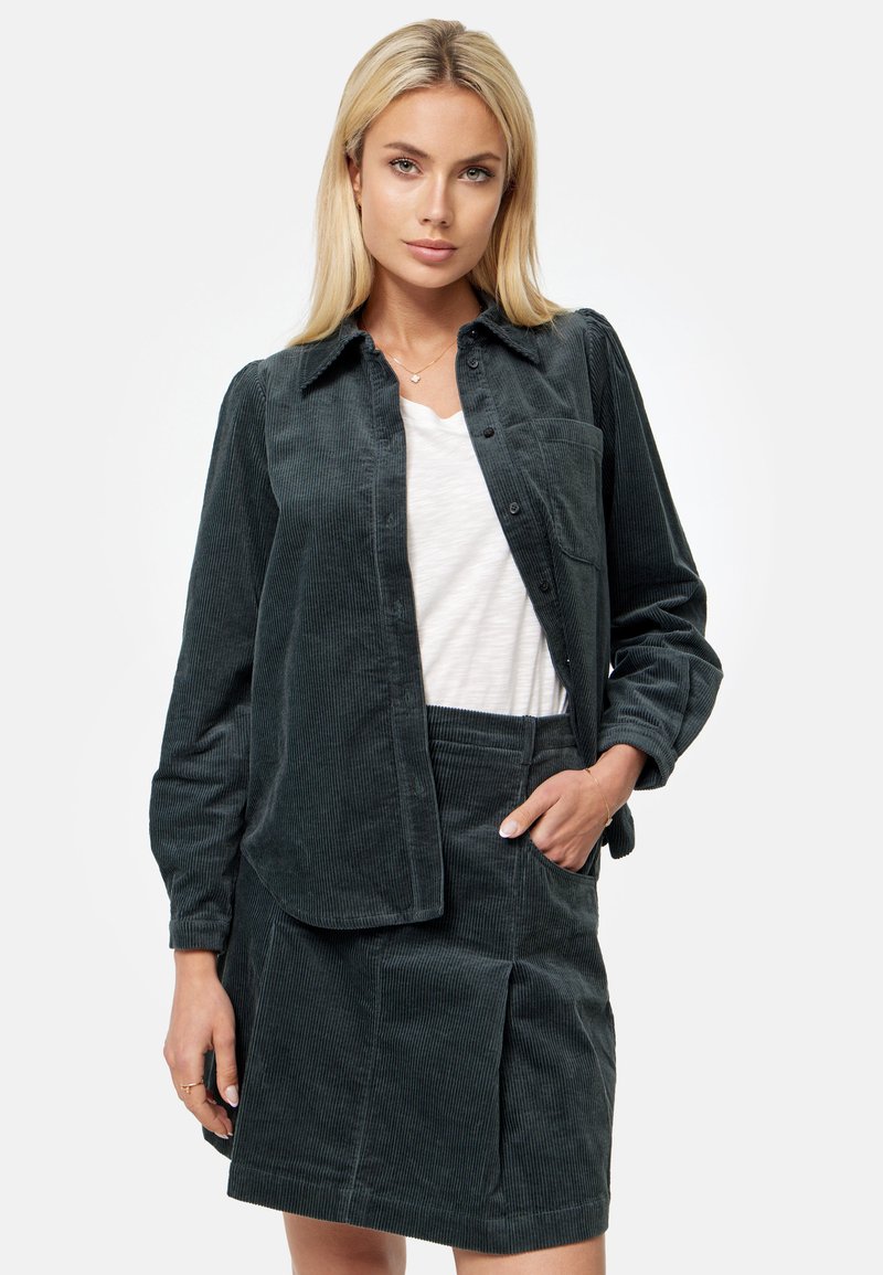 Re.draft Button-down blouse - grün/dark green - Zalando.ie