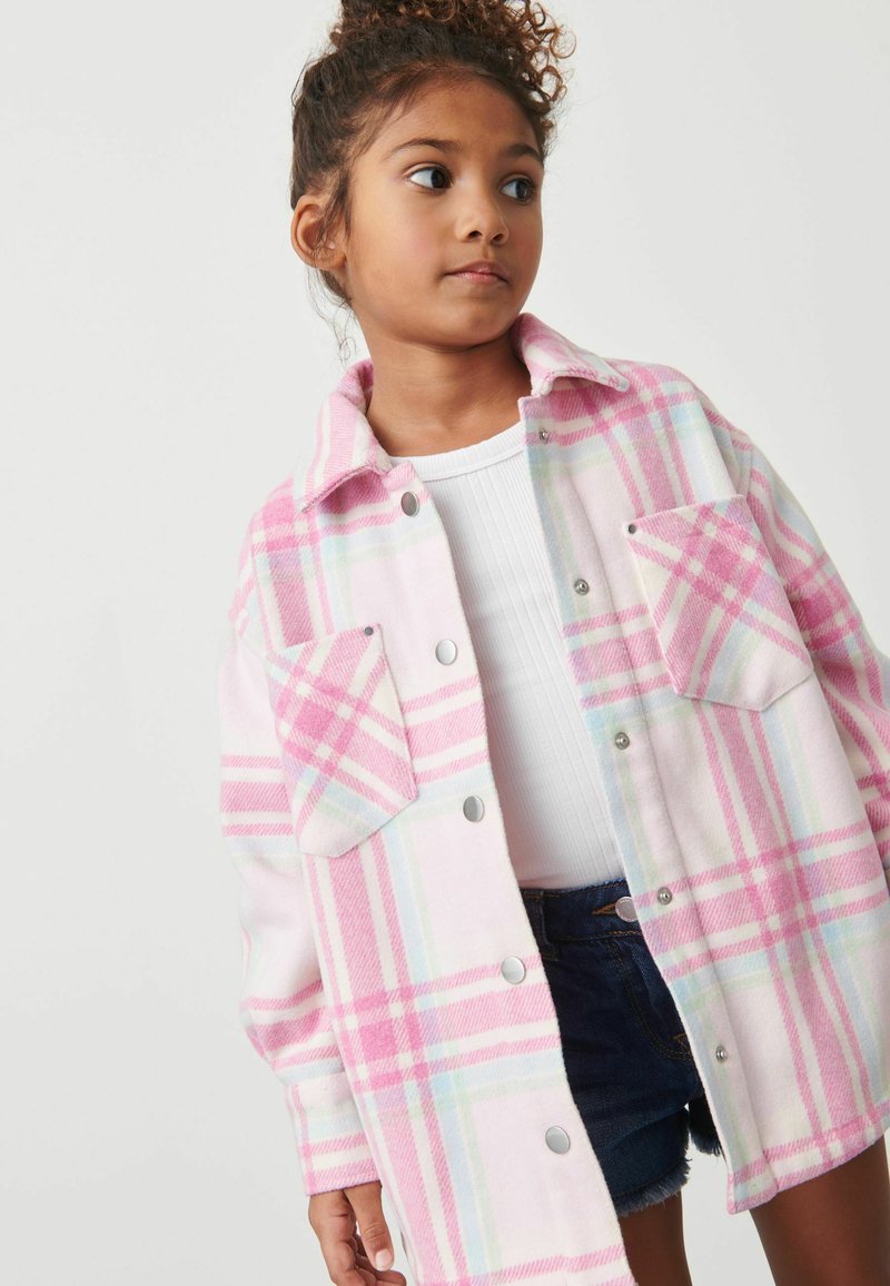 Next CHECKED SHACKET - Hemdbluse - multi pastel/pink - Zalando.de