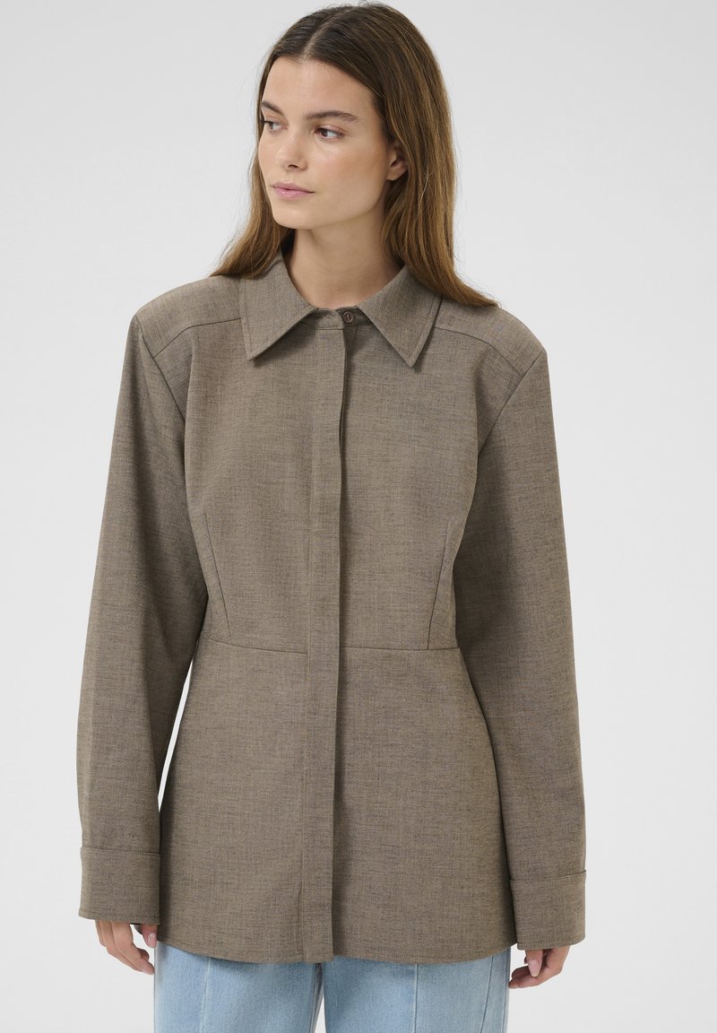 Karen by Simonsen Let jakke / Sommerjakker - walnut melange/grå ...