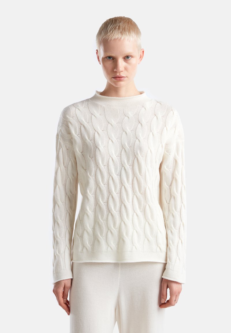 United Colors of Benetton CABLE - Pullover - white/blanc - ZALANDO.FR