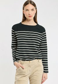 Armor lux MARINIÈRE JACQUARD - Pullover - noir nature/noir - ZALANDO.FR