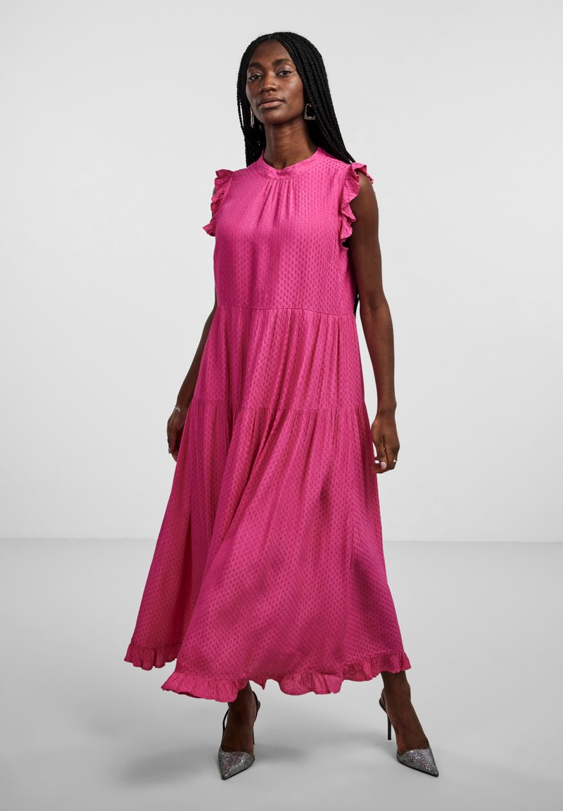 Yas Yaslola Long Dress Maxi Dress Fuchsia Purplepink Zalandoie