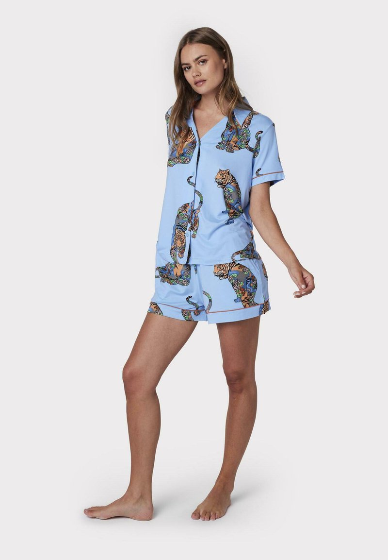 Chelsea Peers LOTUS TIGER PRINT SET - Pyjama - blue/blauw - Zalando.be