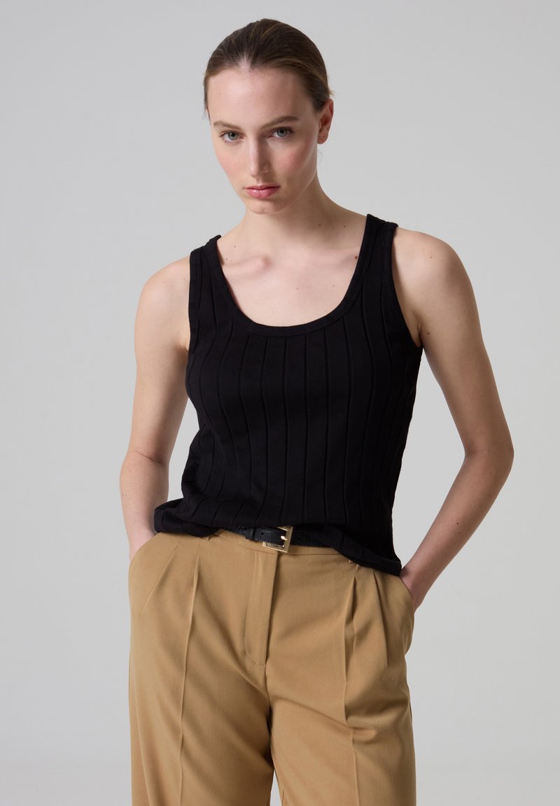 PIOMBO CONTEMPORARY FLAT-TANK - Top - black - Zalando