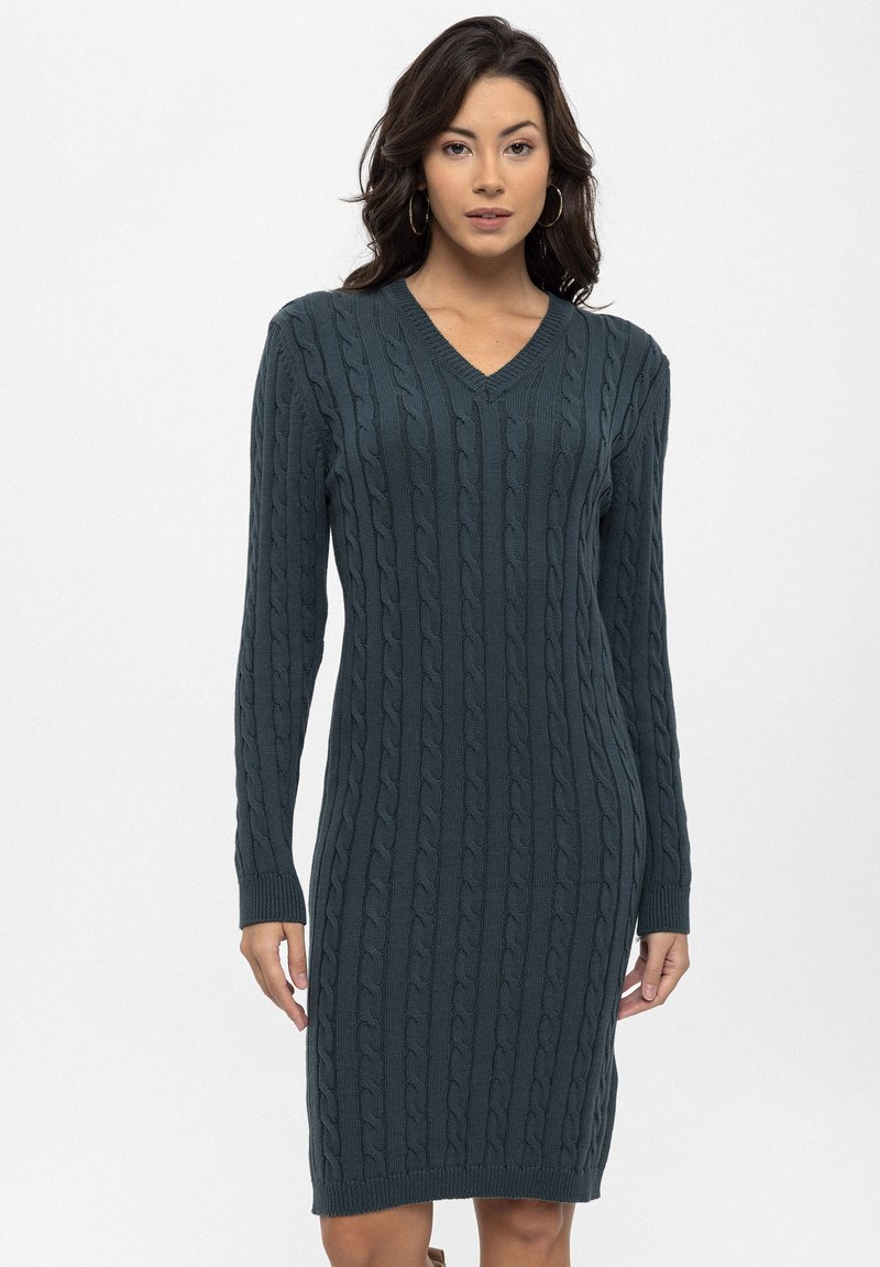 Felix Hardy CABLE - Robe fourreau - dark green/vert foncé - ZALANDO.FR
