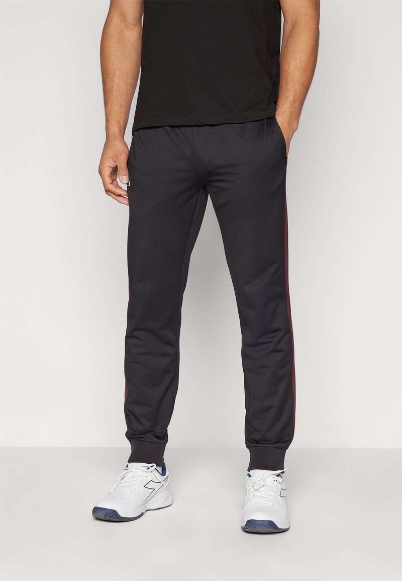 Lacoste Sport TRACK - Tracksuit bottoms - black/expresso/black - Zalando.ie
