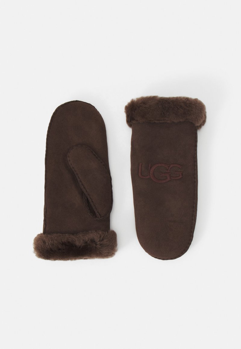 UGG EMBROIDER MITTEN - Votter - burnt cedar/mørkebrun - Zalando.no