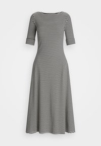 Lauren Ralph Lauren MUNZIE ELBOW SLEEVE DAY DRESS - Robe en jersey - black/mascarpone cream/écru ...