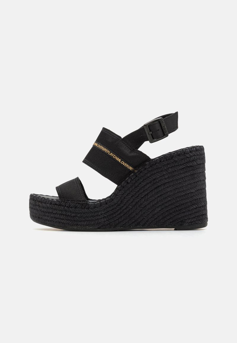 Replay JESS - Wedge sandals - black - Zalando.co.uk