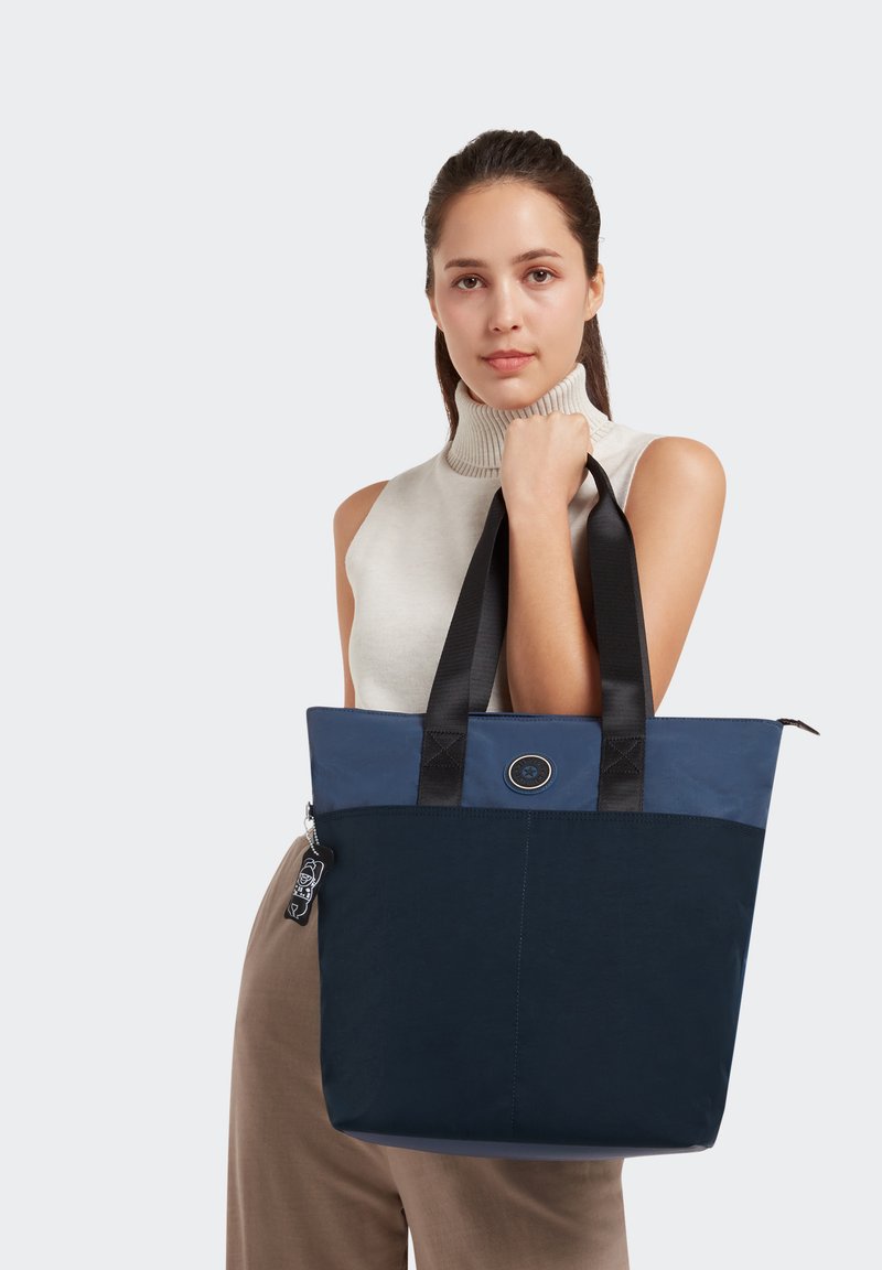 Kipling HANIFA - Shopping bags - strong blue block/mørkeblåmeleret ...