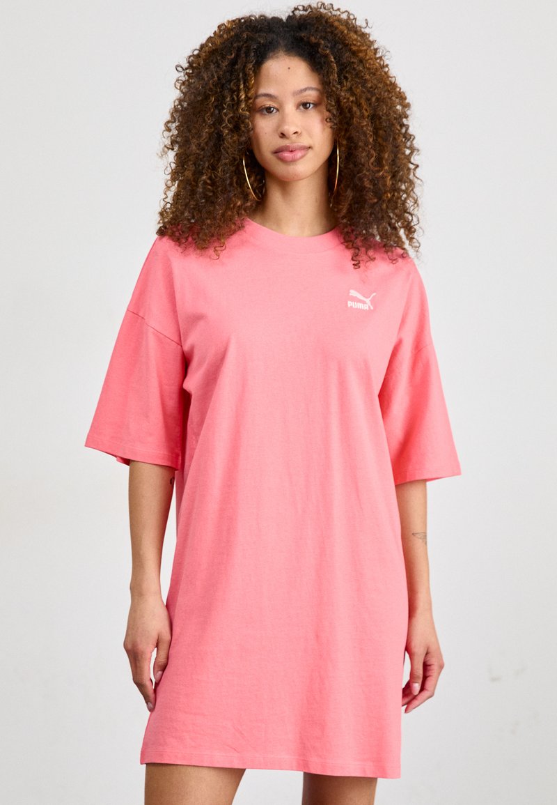 Puma BETTER CLASSICS TEE DRESS - Jersey dress - passionfruit/pink ...