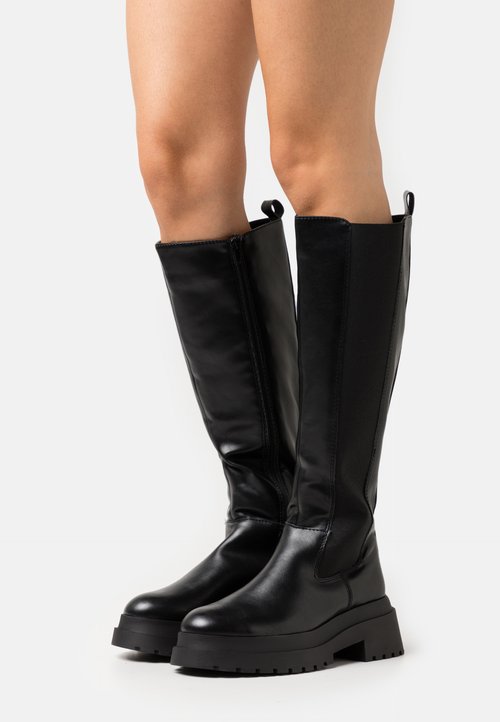 Anna Field Wide Fit Saappaat - black/musta - Zalando.fi