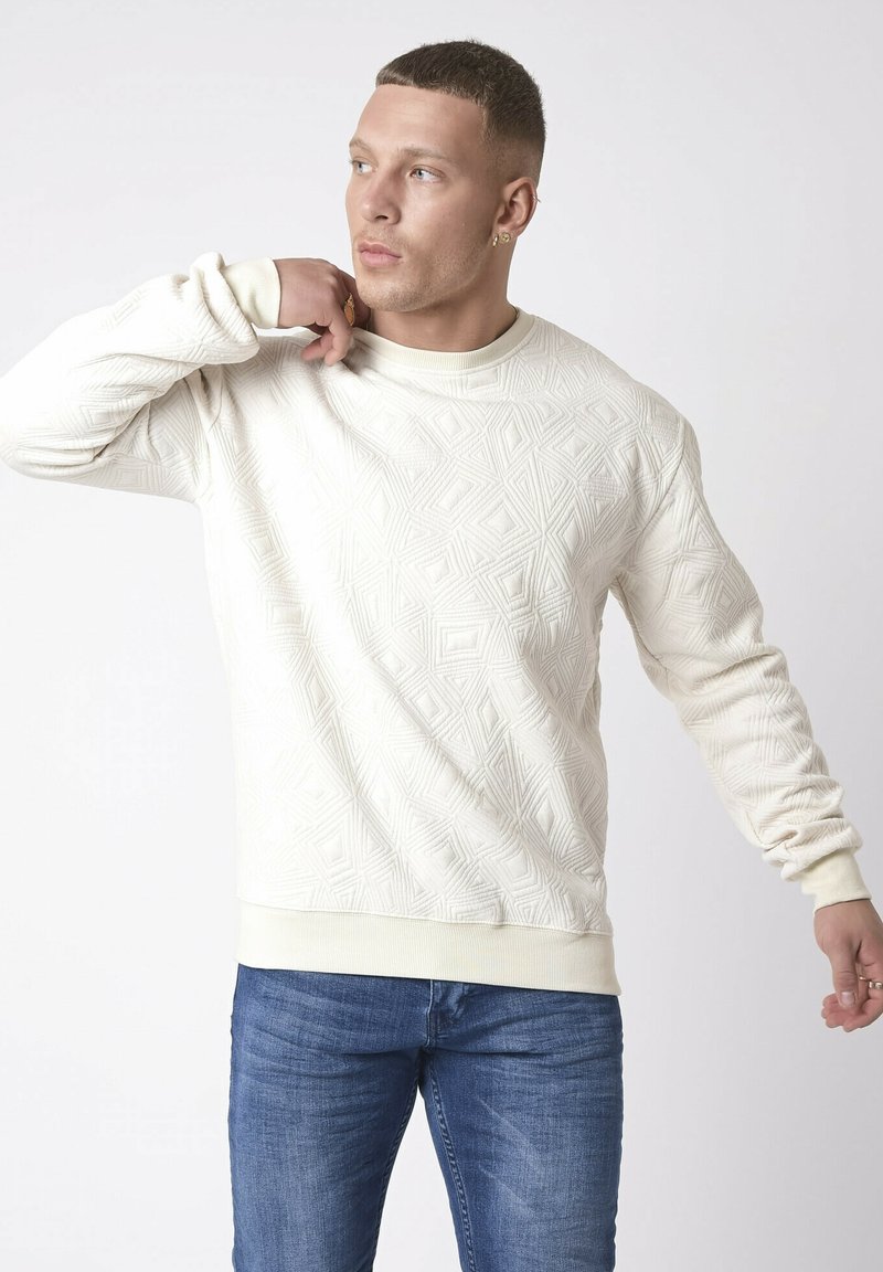 Project X Paris TEXTURE GRAPHIQUE - Sweatshirt - ivoire/beige - ZALANDO.FR