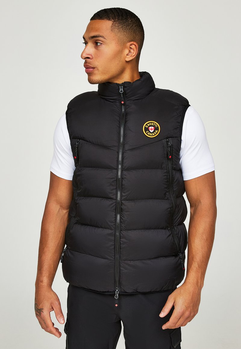 Alessandro Zavetti MALVINI GILET - Vesta - black/čierna - Zalando.sk