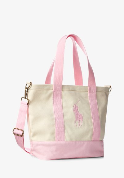 Polo Ralph Lauren PLAYER TOTE UNISEX - Shopping bags - white/carmel ...