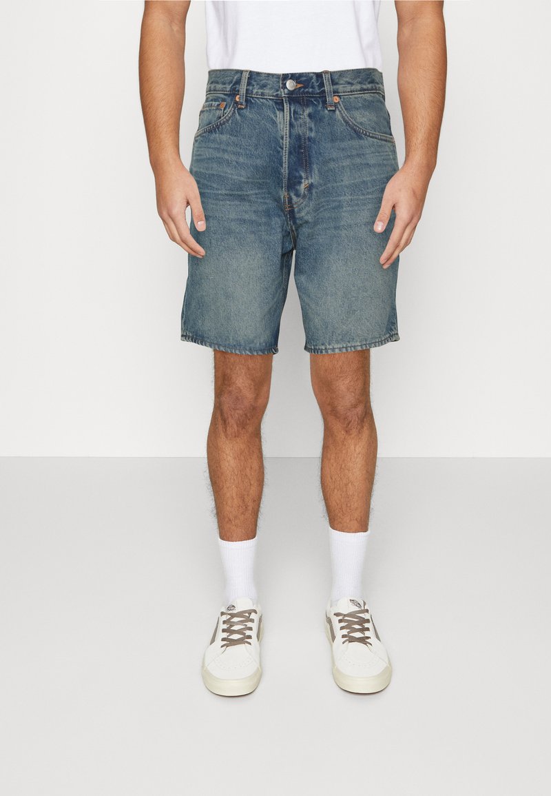 Weekday SPACE - Denim shorts - mid blue/blue denim - Zalando.ie
