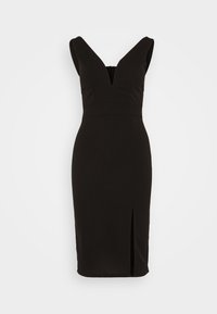 WAL G PETITE V NECK MIDI - Rochie din jerseu - black/negru - Zalando.ro