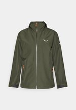Salewa PUEZ 2.5L JACKET - Hardshell jacket - dark olive/khaki - Zalando