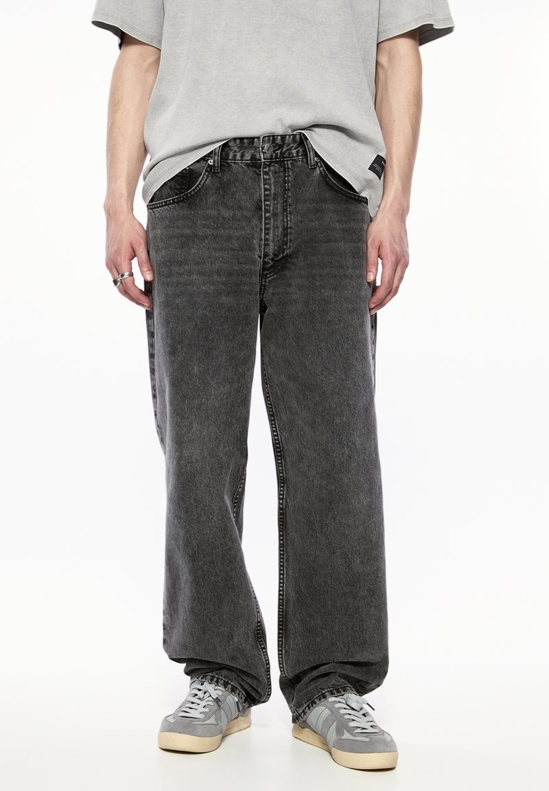 PULL&BEAR Relaxed fit jeans - black/zwart - Zalando.nl