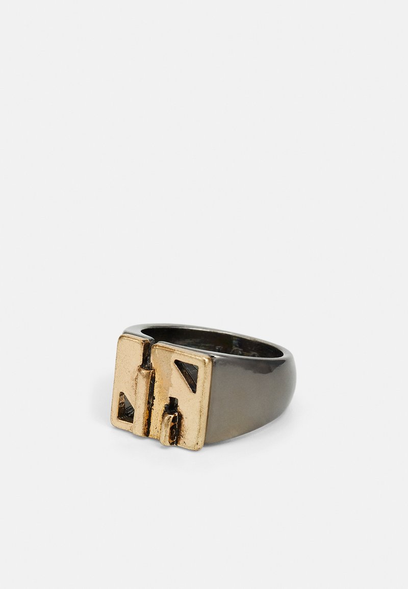 Icon Brand PUZZLED SQUARE SIGNET - Ring - gold- coloured/gunmetal ...