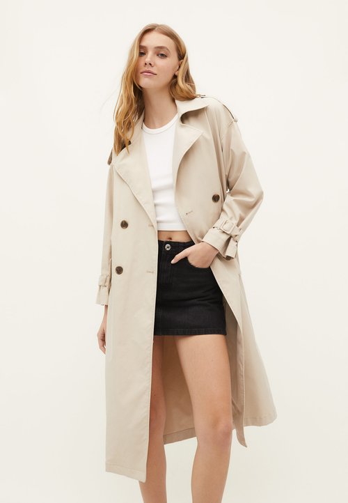 PULL&BEAR BASIC - Trenchcoat - beige - Zalando.se