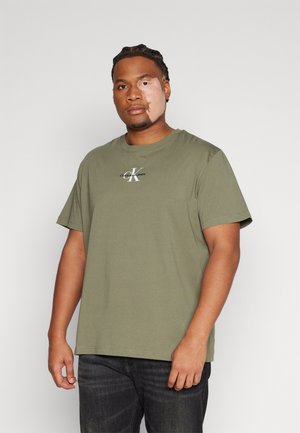 Calvin Klein Jeans Plus PLUS EUPHORIC MONOLOGO TEE - Print T-shirt - bright white/white ...