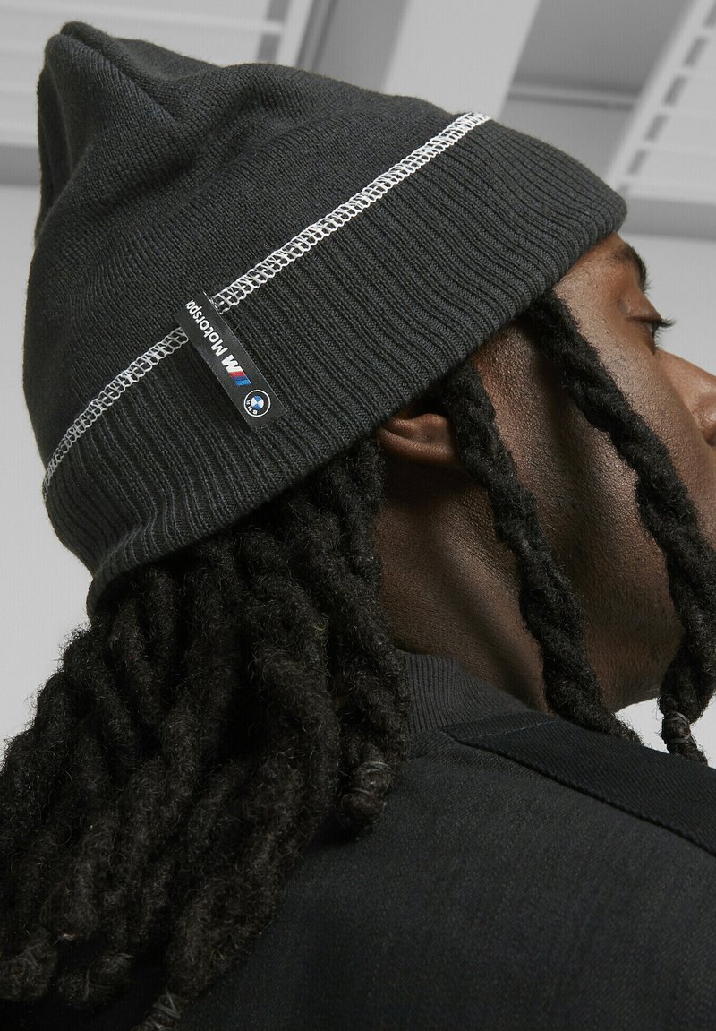 Puma BMW M MOTORSPORT CLASSIC MIT UMSCHLAG - Adīta cepure - black/melns ...