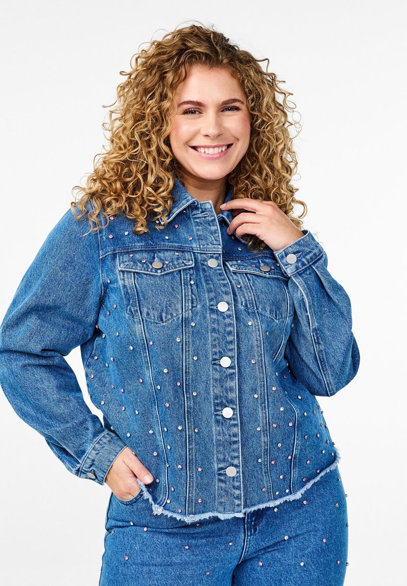 Zizzi - Kurtka jeansowa/niebieski denim - Zalando.pl
