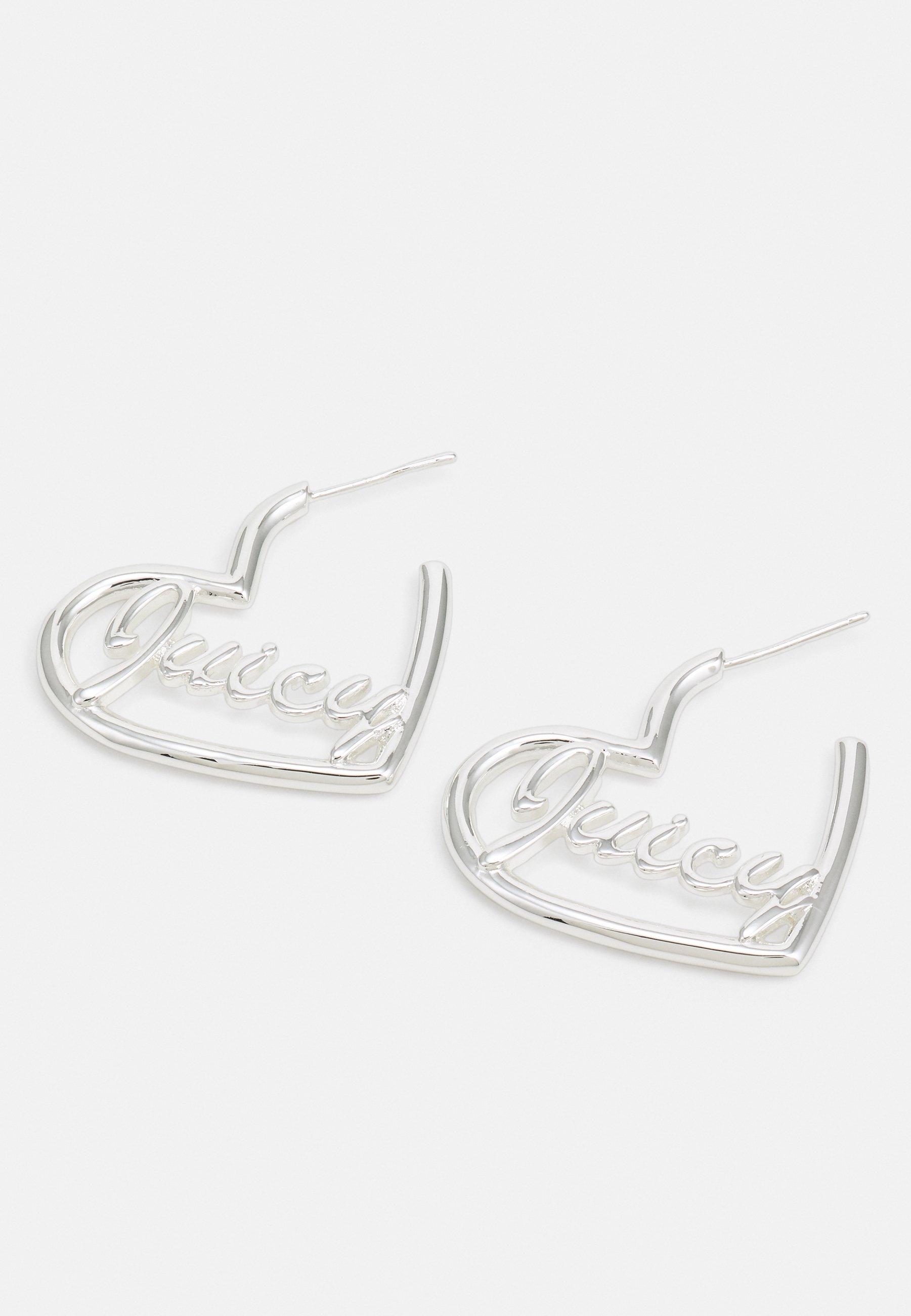 Juicy Couture HEART LARGE HOOP Earrings silver coloured Zalando