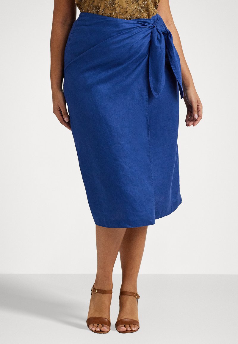 Lauren Ralph Lauren Woman MORGEL - Wrap skirt - indigo sail/blue ...