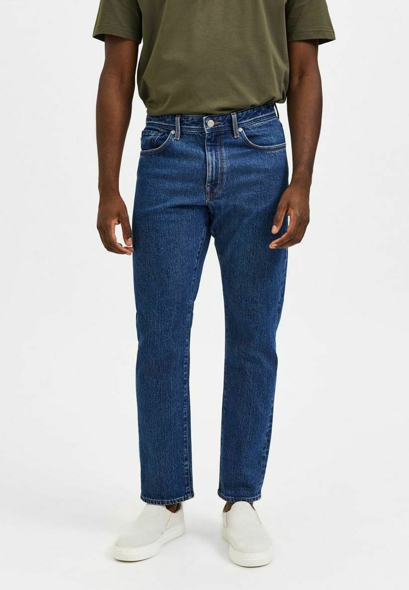 Selected Homme Jean droit - medium blue denim/denim bleu - ZALANDO.FR