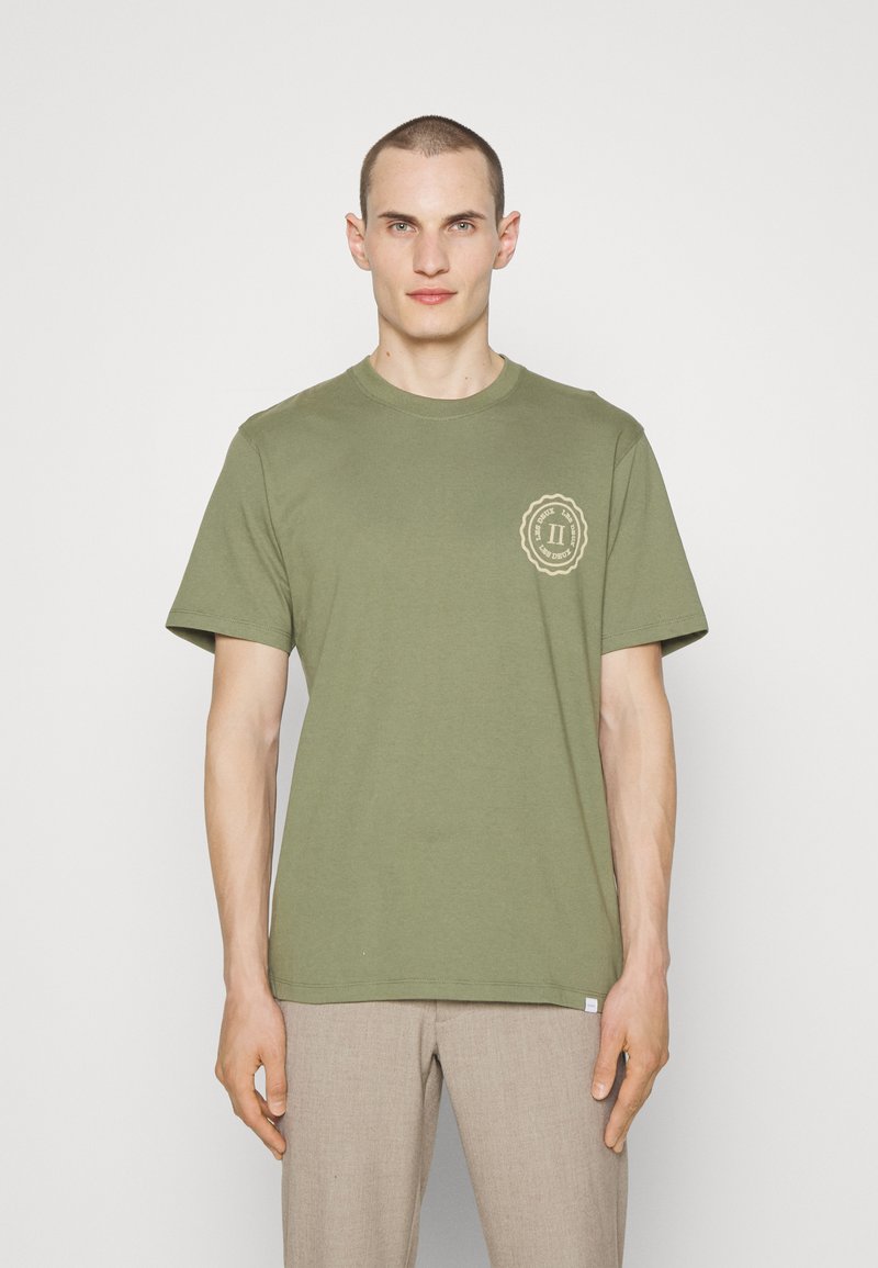 Les Deux DONOVAN - T-Shirt print - dusty moss/ivory/oliv - Zalando.ch