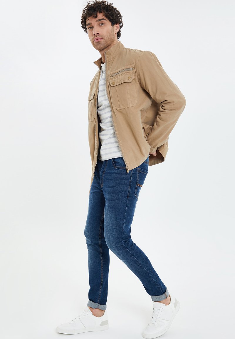 Threadbare SHACKET RYE - Denim jacket - stone - Zalando