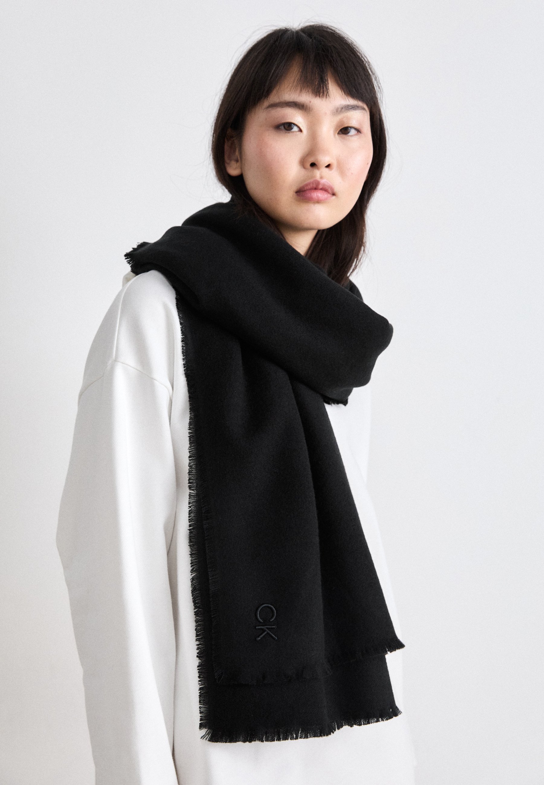 Calvin Klein EMBROIDERY MIX SCARF Scarf black Zalando