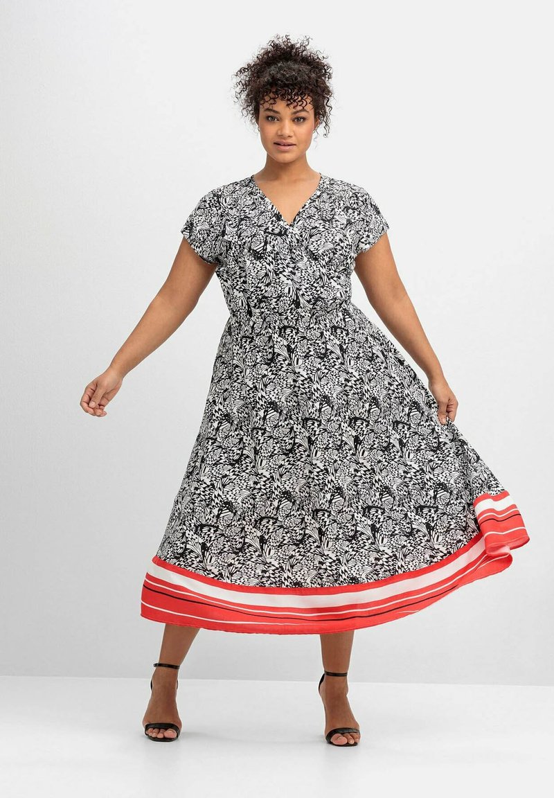 Sheego Freizeitkleid - schwarz gemustert/schwarz - Zalando.de