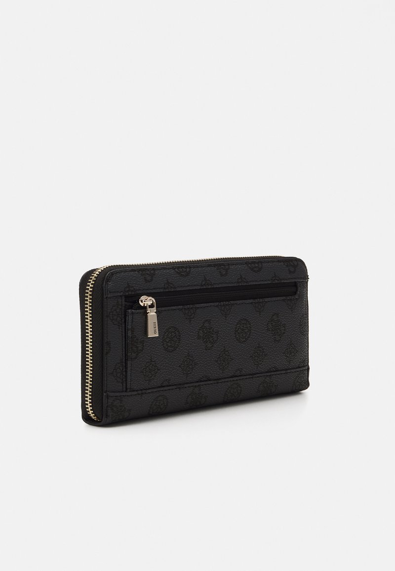 Guess LAUREL LARGE ZIP AROUND - Wallet - charcoal/black - Zalando