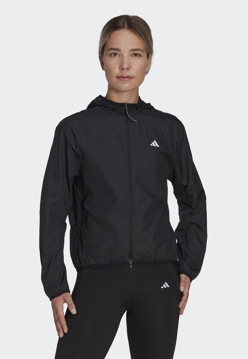 adidas Performance RUN IT - Tuulitakki - black/musta - Zalando.fi