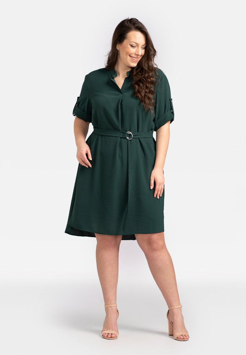 KARKO ANIESA - Košilové šaty - green/tmavě zelená - Zalando.cz