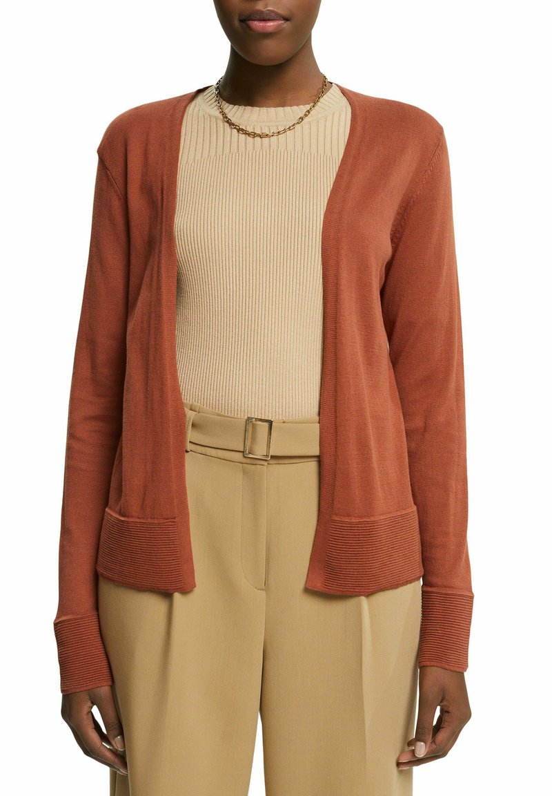 Esprit OFFENE - Kardigan - rust brown/světle hnědá - Zalando.cz