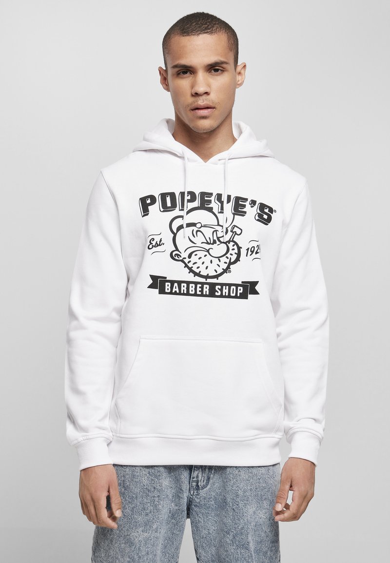 Merchcode POPEYE BARBER SHOP - Sweat à capuche - white/blanc - ZALANDO.FR