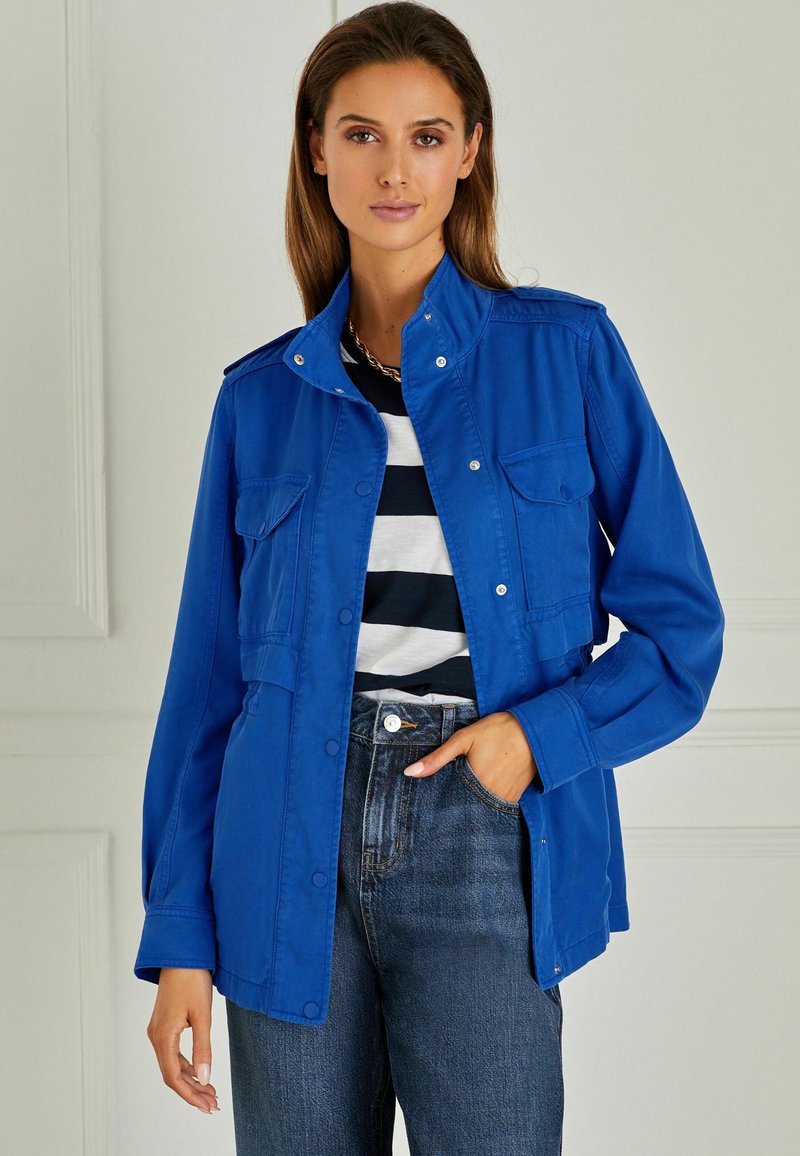 Next RELAXED UTILITY JACKET WITH PATCH POCKETS - Chaqueta fina - blue ...