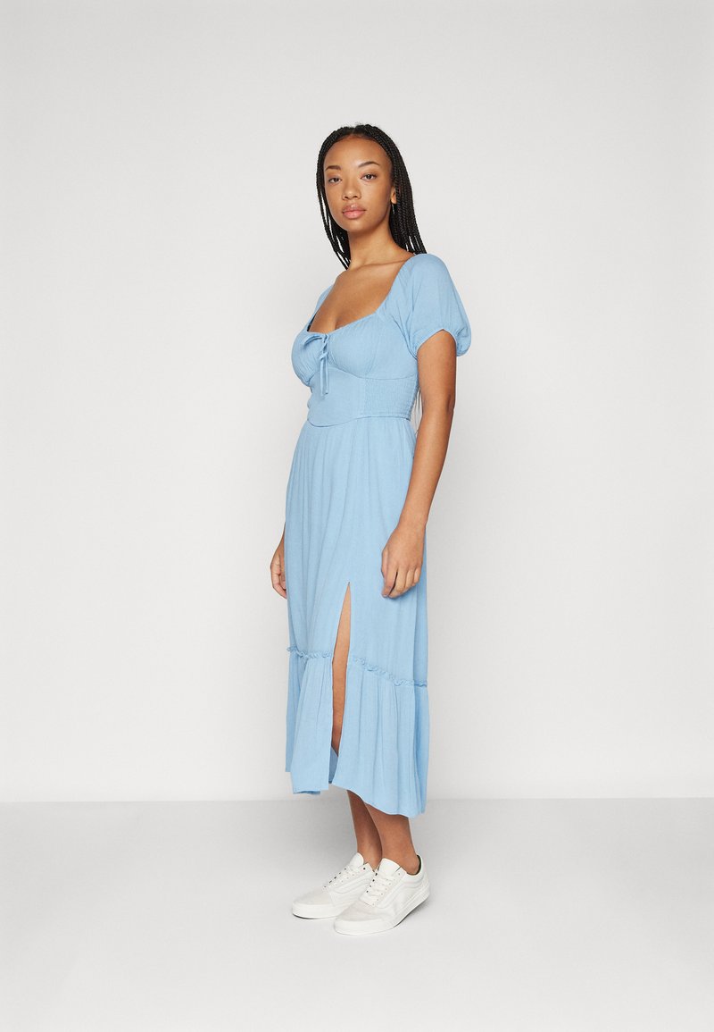 Hollister Co. SOFIA MIDI DRESS - Robe de jour - blissful blue/bleu - ZALANDO.FR