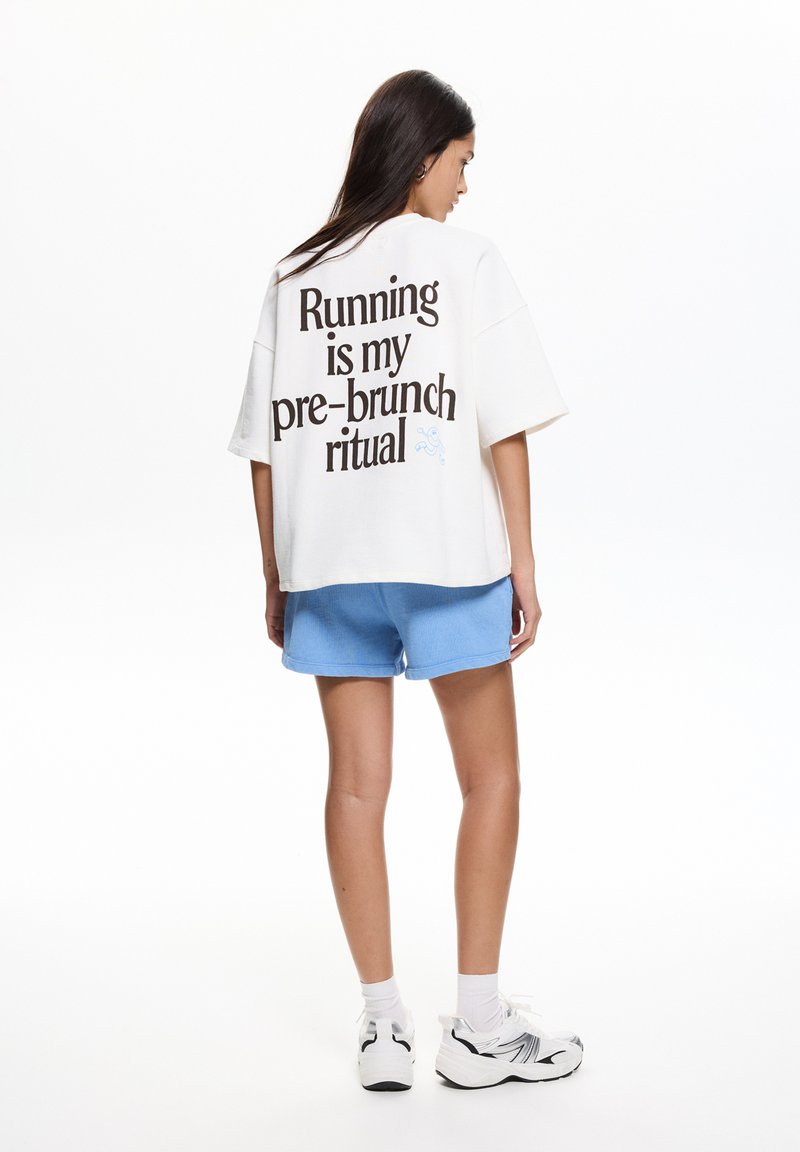 PULL&BEAR LATE CLUB - T-shirt print - white/wit - Zalando.nl