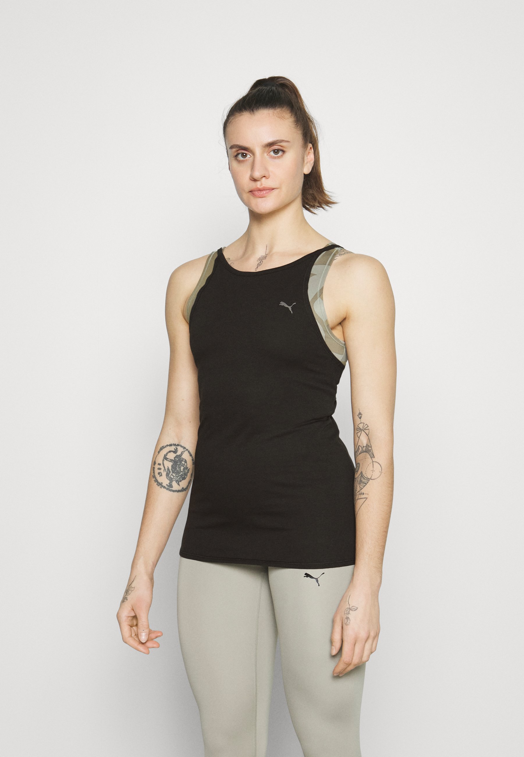 Puma STUDIO TREND TANK - Top - puma black/schwarz - Zalando.ch