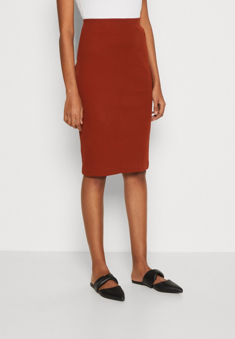 edc by Esprit SKIRT - Pencil skirt - rust brown/brown - Zalando.de